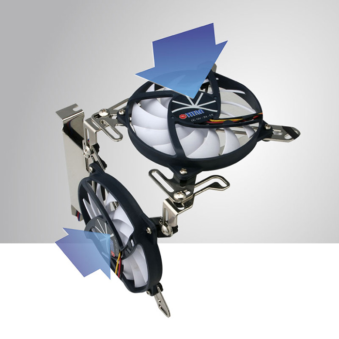 12V DC Adjustable Dual X Houlder with Two Fans for PCI Slot /System ...