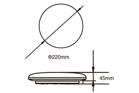 LED Ultra-Slim Ceiling Light with Infrared Sensor 16W Warm White (LED ...