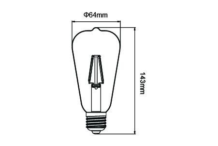 LED Filament Bulb Vintage Edison Bulb 6.5W Warm | DANCELiGHT's LED ...