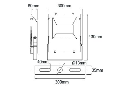 LED Atlantean IP66 Floodlight 100W Warm (OD-FLS100WR2) | High-Efficacy ...