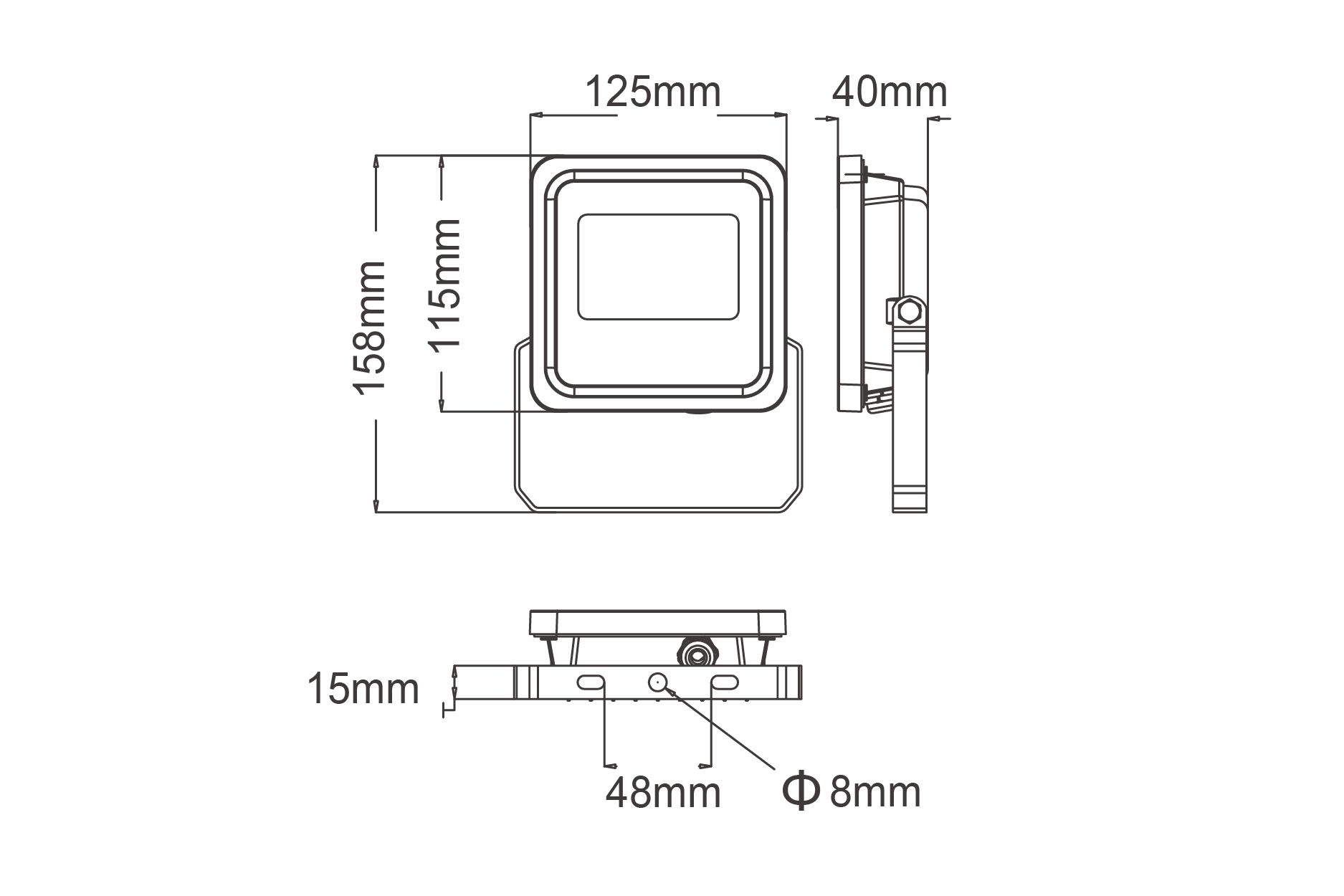 LED Dustin IP66 Floodlight 10W Daylight (OD-FLZ10DR1) | High-Efficacy ...