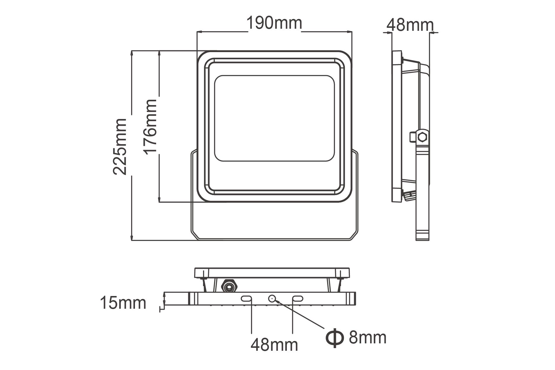 LED Dustin IP66 Floodlight 50W Daylight (OD-FLZ50DR1) | High-Efficacy ...