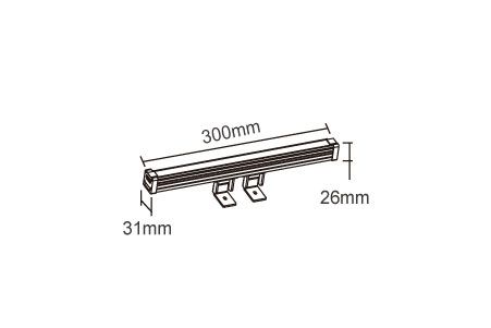 LED Light Bar IP66 Wide Beam Angle Connectable 3W 3000K (OD-FI3WR1 ...