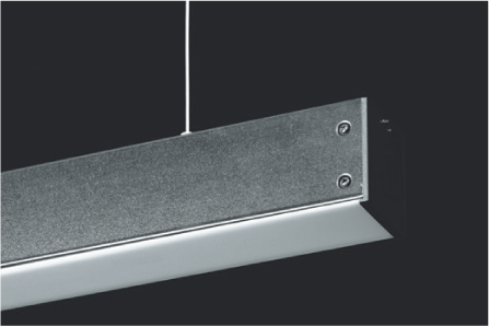 LED Linear Pendant Light Black Slimline Connectable Office Light 24W ...