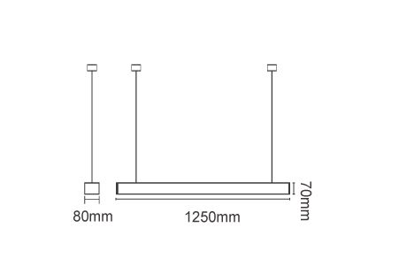 LED T8 Pendant Light Silver 4Feet (LED-4125) | High-Efficacy, Project ...