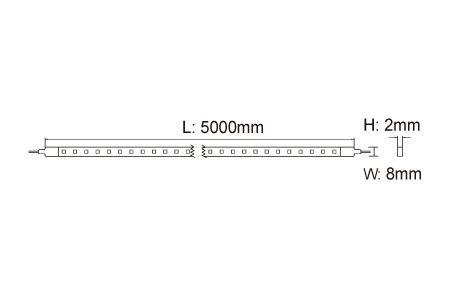 LED Indoor DC24V Single-Cut Flexible Light Strip Module Warm White (D ...