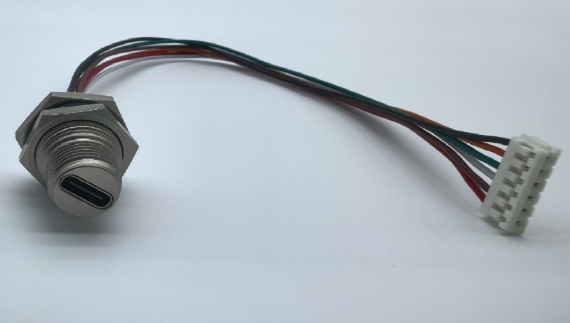 M012-250516 | M12 USB Type-C Female Connector with Wire Harness | OEM ...
