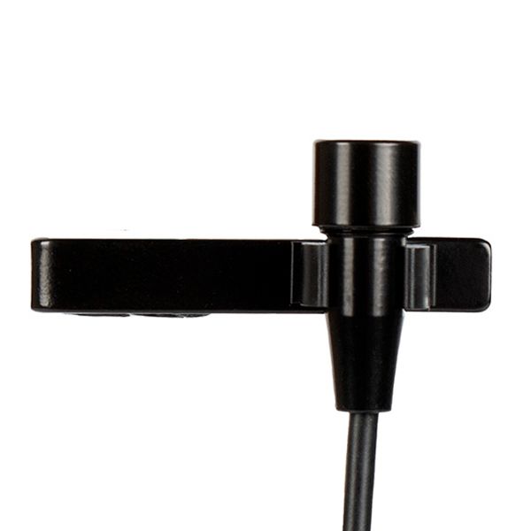 Compact lavalier mic with tie-clip, 90° 3.5mm plug for speech and ...