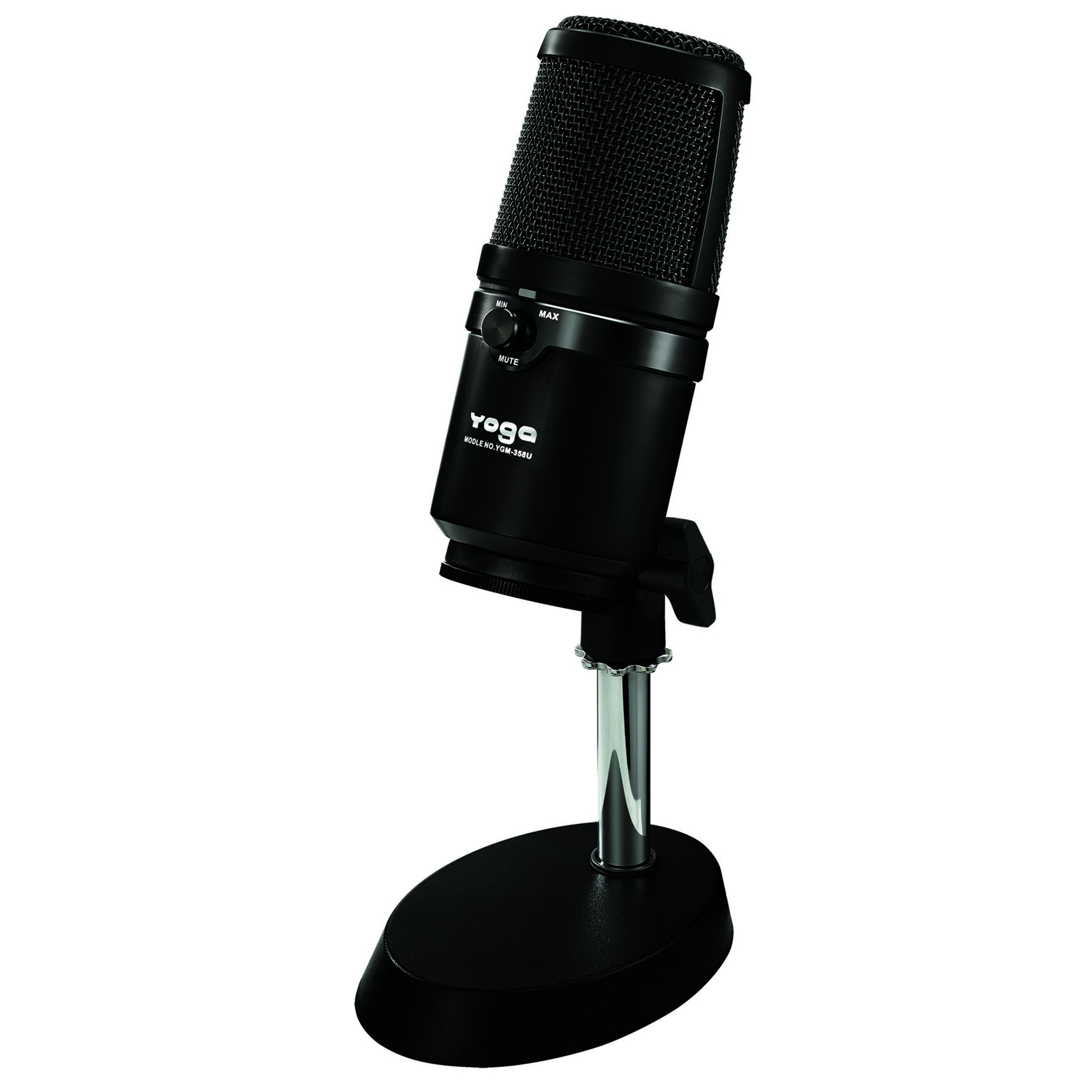 Desktop USB Microphone with Mic Mute Button and Headphone Volume ...