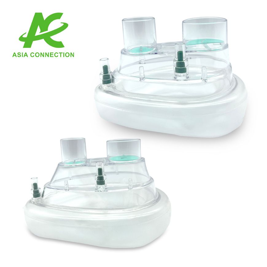 Twin Port CPAP Mask with Two Valves and Safety Valve Closed | FDA ...