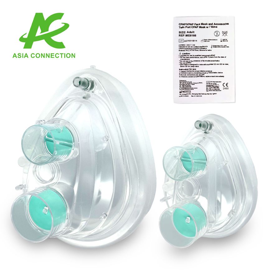 Twin Port CPAP Mask with One Valve and Safety Valve Closed | FDA ...