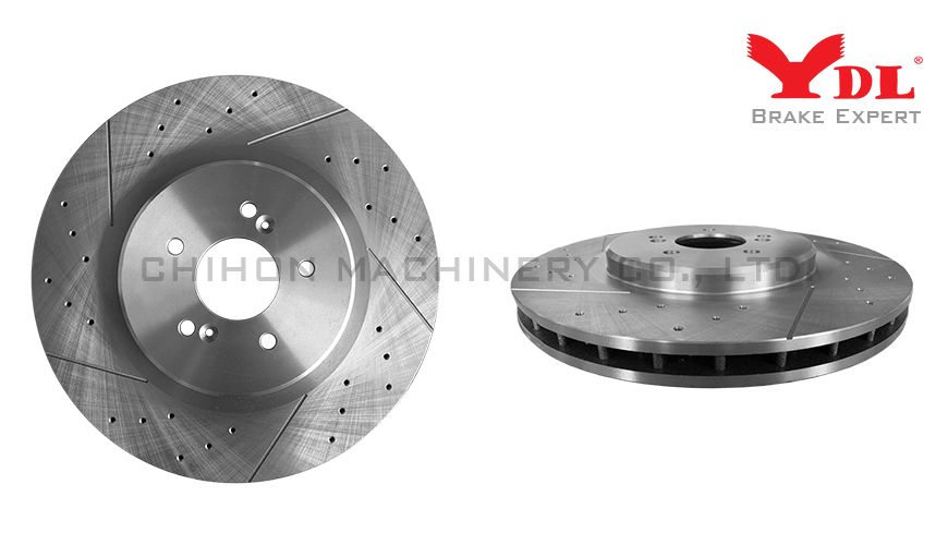 Performance Front Drilled Slotted Brake Disc for LUXGEN SUV U7 2009 ...