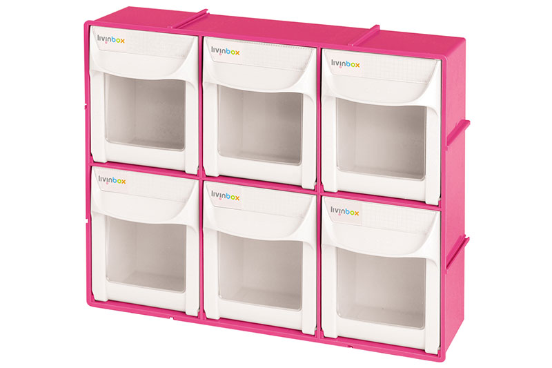 Flip Out Bin Set with 6 Drawer Compartments | Plastic File Cabinet ...