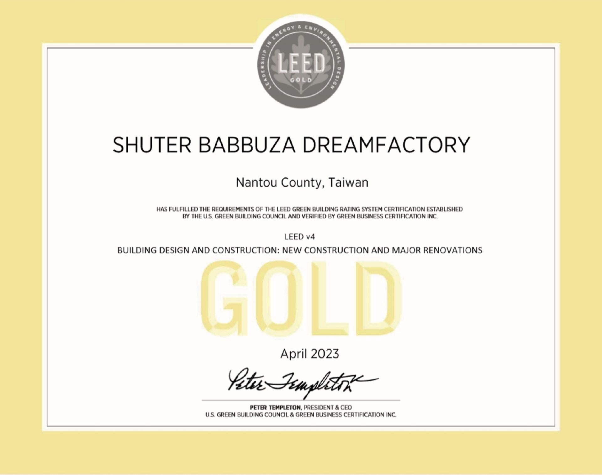 SHUTER Achieves LEED V4 Gold Awards and Pioneers Green Manufacturing at ...