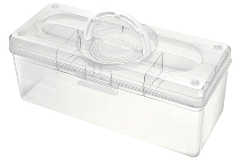 Portable Craft Organizer Box, 5.3 Liter | Plastic File Cabinet ...