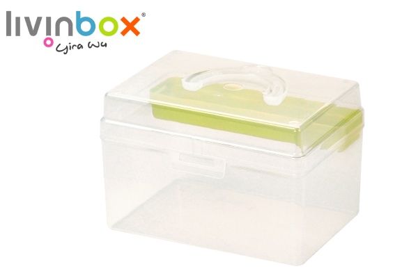 Portable Craft Organizer Box with Inner Tray, 5.8 Liter | Plastic File ...
