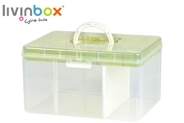 Portable Craft Organizer Box, 12.6 Liter | Plastic File Cabinet ...