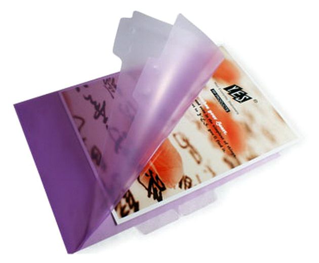 L-Type PP Clear Folder with 4 Sections | Wholesale PP Office Supplies ...