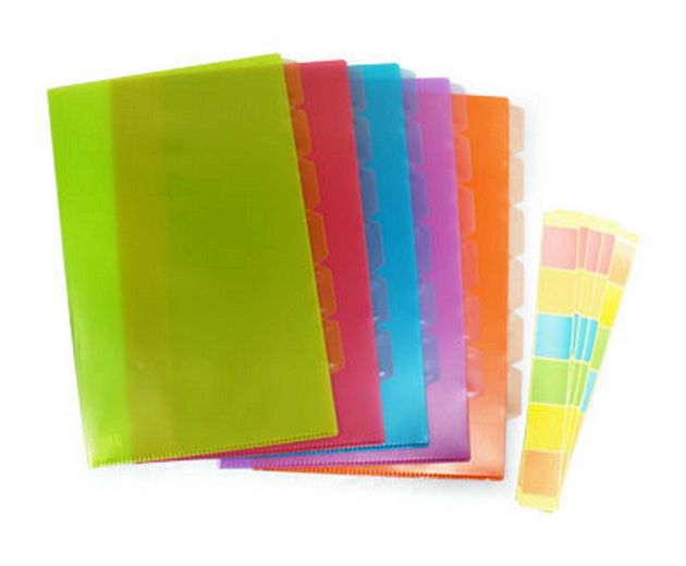 L-Type PP Clear Folder with 4 Sections | Wholesale PP Office Supplies ...