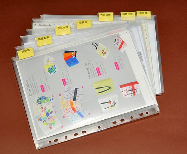 A4 11 Holes Flexible PP Envelope File with Moveable Index | Wholesale ...