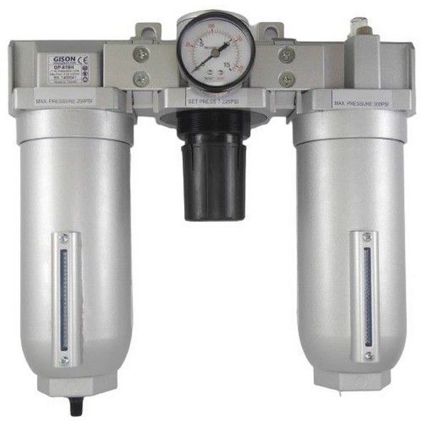 3/4" Air Preparation Units (Air Filter, Air Regulator, Lubricator) - 3/ ...