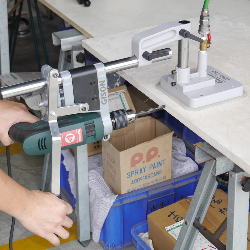 Light Drill Stand for Side Face (with Vacuum Suction Base) - Vertical ...