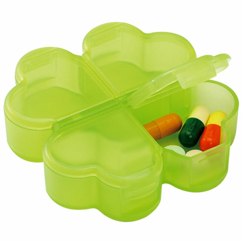 Daily Decorative Clover Pill Box 4 Times A Day (E-316)| Durable, Logo ...