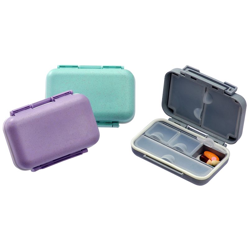 Custom Moisture Damp Proof Portable Pill Case for Pocket with 6 ...