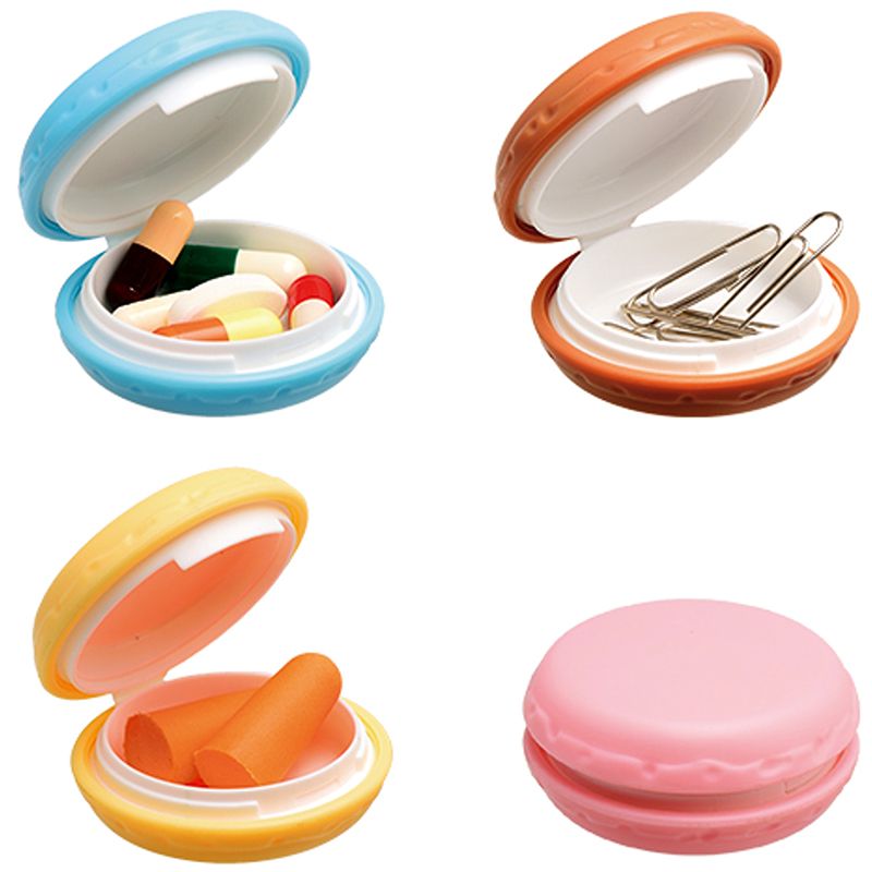 Custom Personalized Small Macaron Round Pill Box for Pharmacy ...