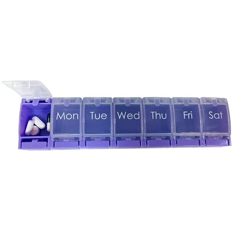 Pill Box, Travel Pill Organiser 7 Day with Spring Open Design, BPA Free ...