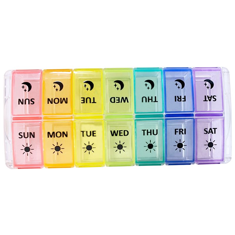 Unique 14 Grid Quick-refill Pill Medication Organizer (E-393)| Durable ...
