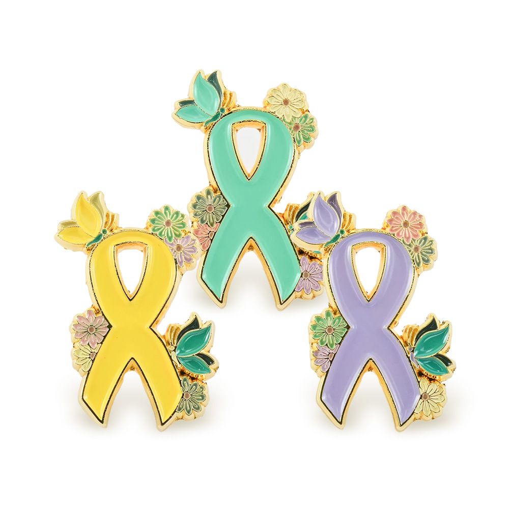 Custom Awareness Ribbon Pin | High-Quality Custom Metal Badges ...