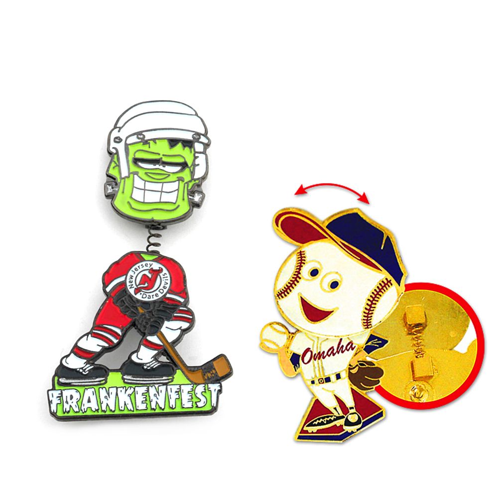 Custom Bobble lapel pin | OEM Manufacturer of Custom bobble badges ...
