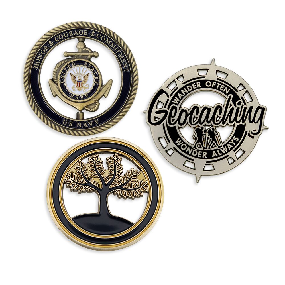 Custom Cut-out Coin | High-Quality Custom Metal Badges, Keychains ...