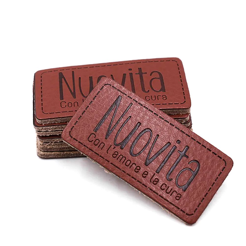 Custom Debossed Leather Label | OEM Manufacturer of Custom Recessed ...