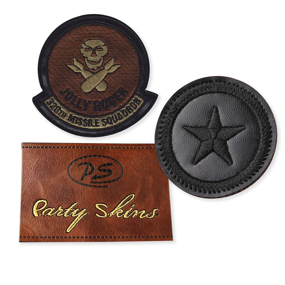 Custom Embroidered Leather Label | OEM Manufacturer of Bespoke ...