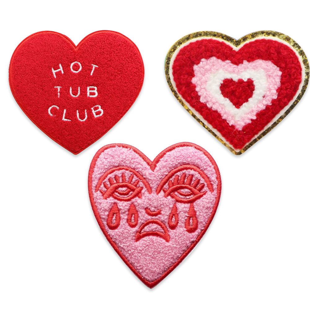 Patch Chenille Hati Kustom | Solusi Hadiah Korporat yang Disesuaikan ...