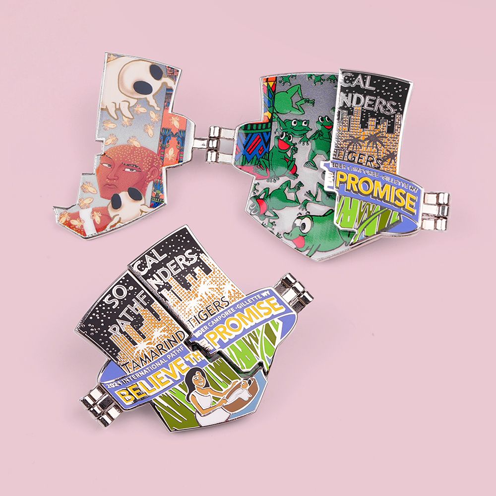 Custom Hinged Lapel Pin | OEM Manufacturer of Customized Folding Hinged ...