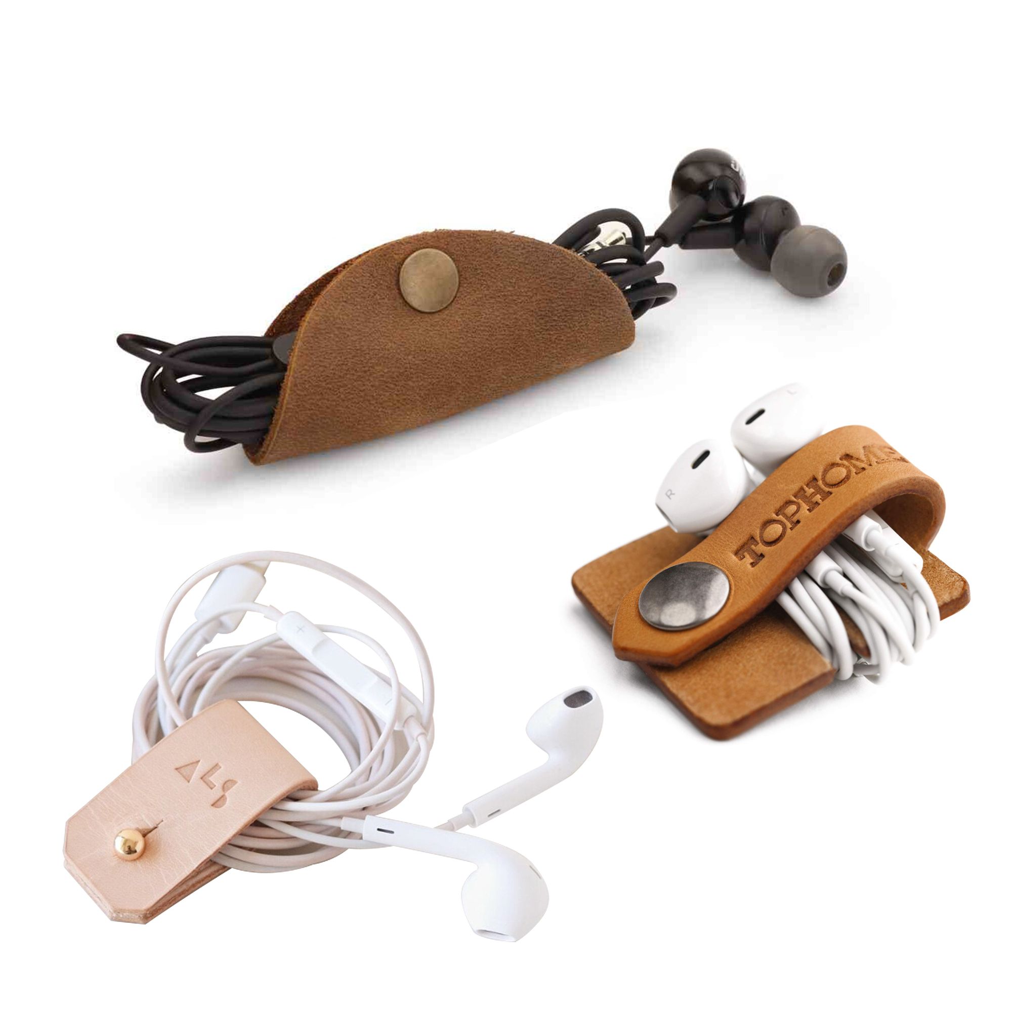 Custom Leather Earphone Holder | OEM Manufacturer of Low MOQ ...