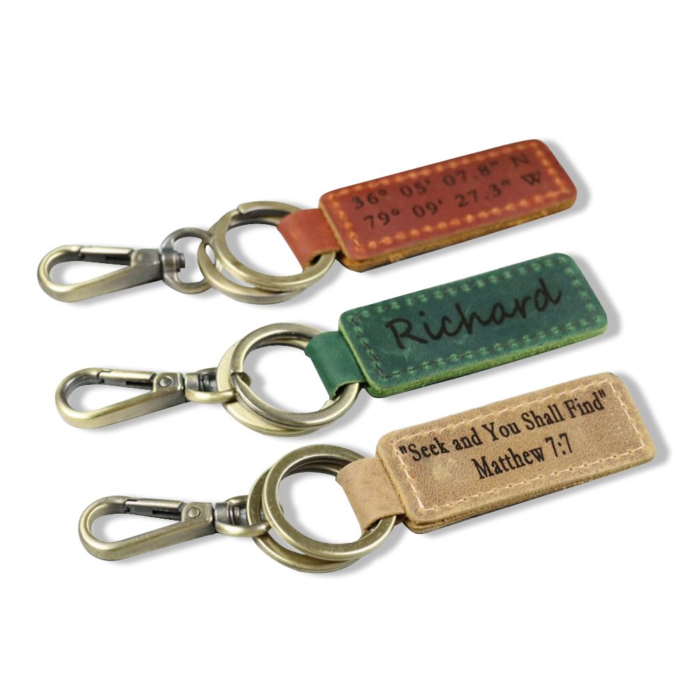 Custom Leather Key Tag | OEM Manufacturer of Custom PU Leather Keychain ...