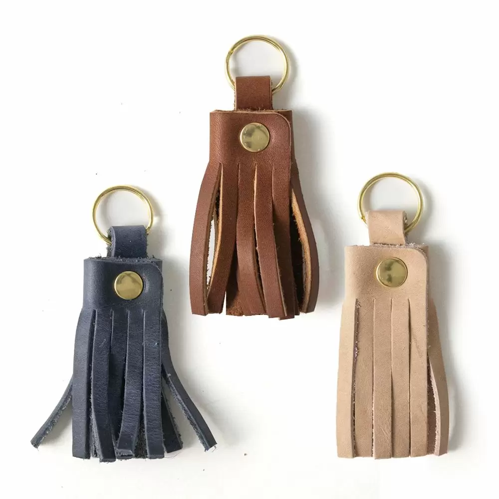 Custom Leather Tassel Keychain | OEM Manufacturer of Personalized ...