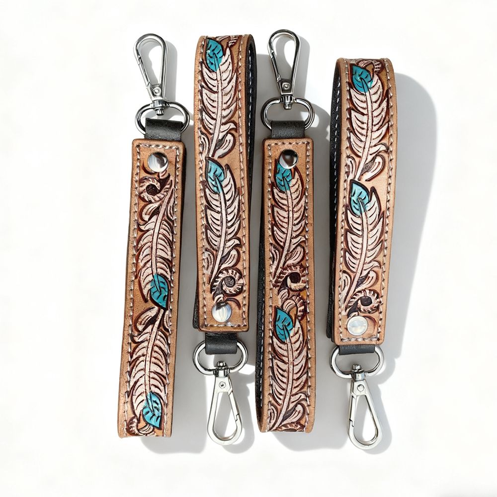 Custom Leather Wristlet Keychain | OEM Manufacturer of Custom Leather ...