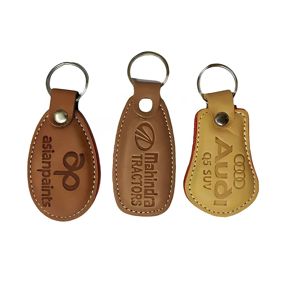 Custom Logo Open Designed Leather Keychain | High-Quality Custom Metal ...