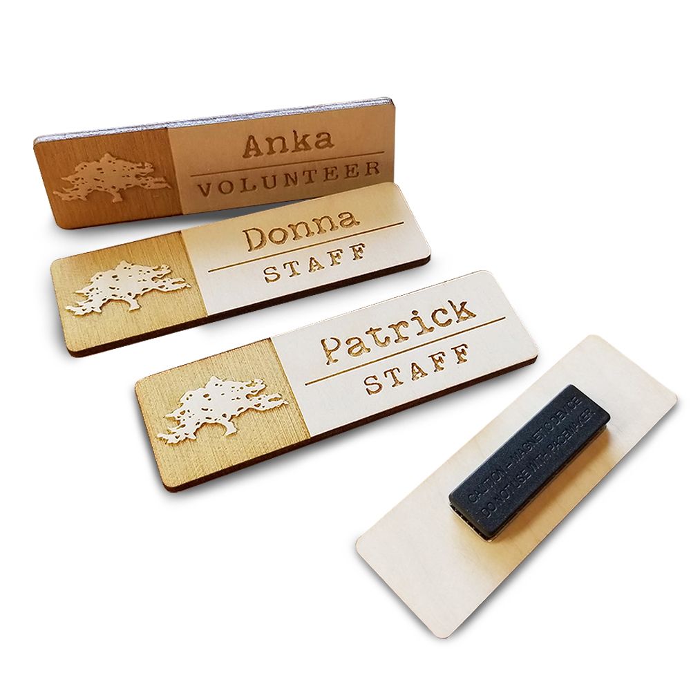 Custom Wooden Name Tag | OEM Manufacturer of Provide Durable And Eco ...