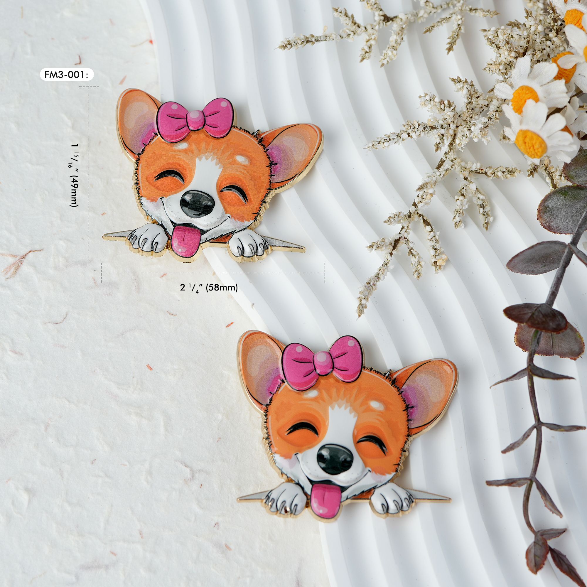 Metal Dog Magnetic Fridge Magnet | OEM Manufacturer of UV Printed Metal ...