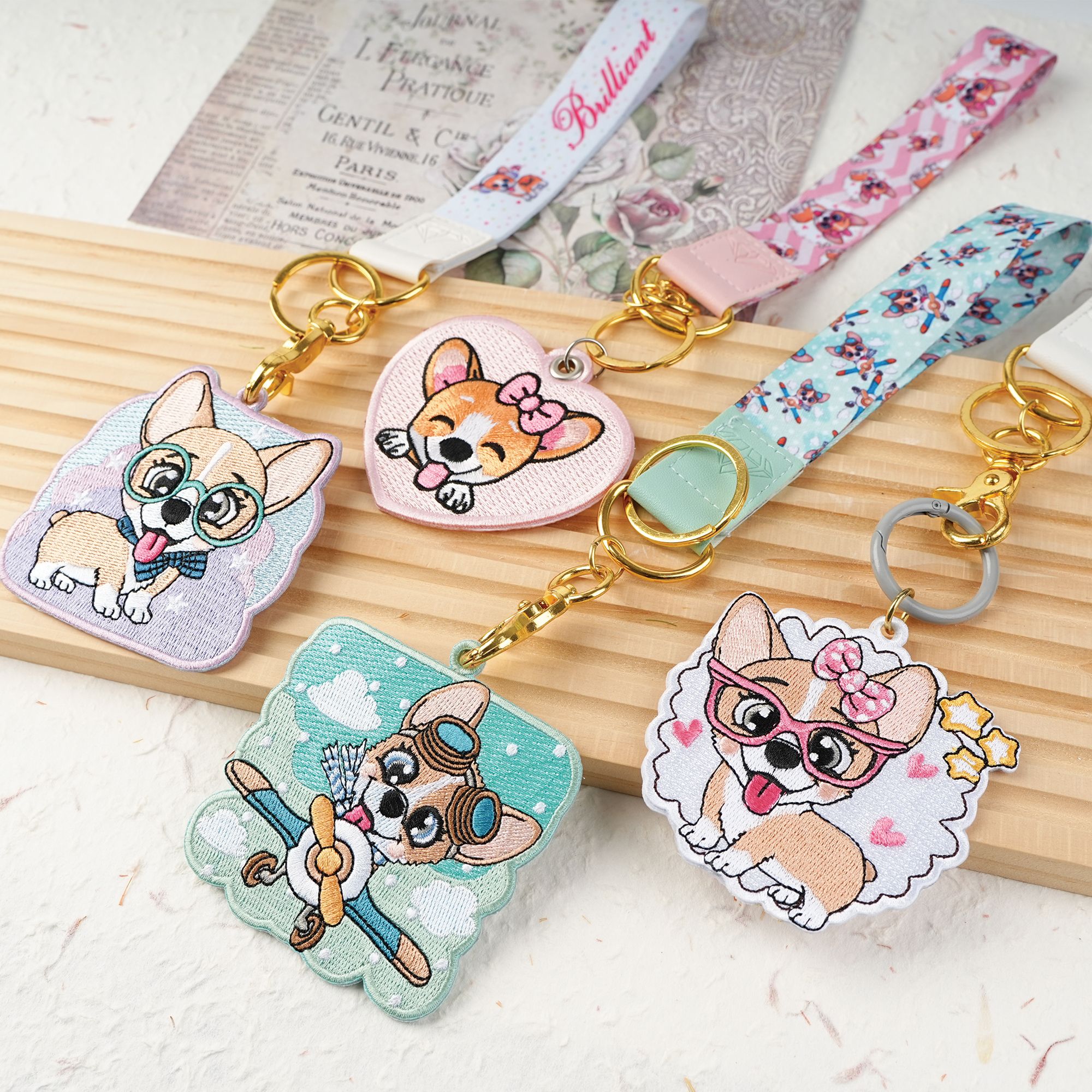 Sublimation Wristlet Keychain With Embroidered Charm | OEM Manufacturer ...