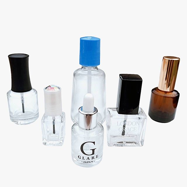 Nail Polish Glass Bottles with Cap & Brush | GH Plastic