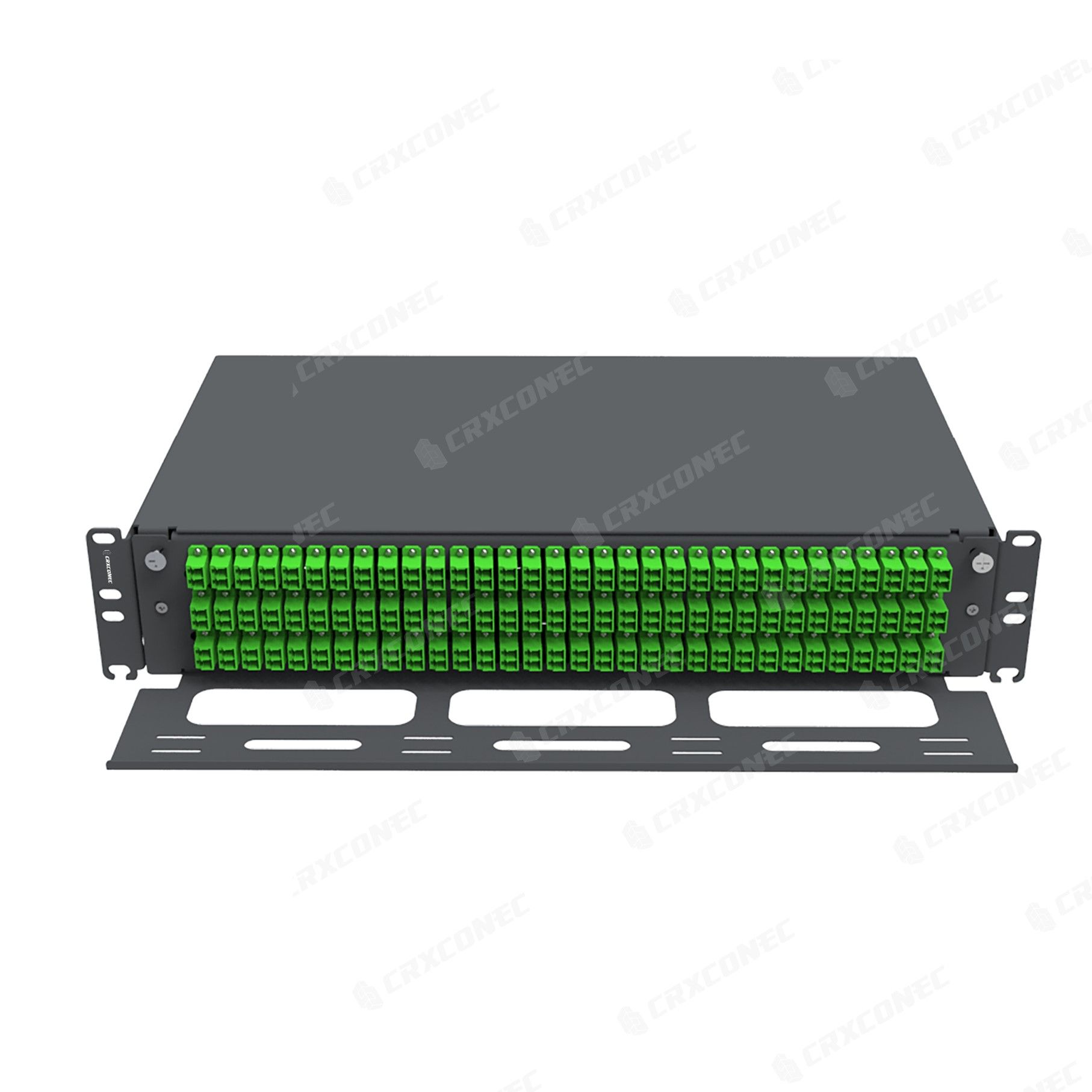 2U High Density MF Series Fiber Panel With Large Hole Support Bar ...