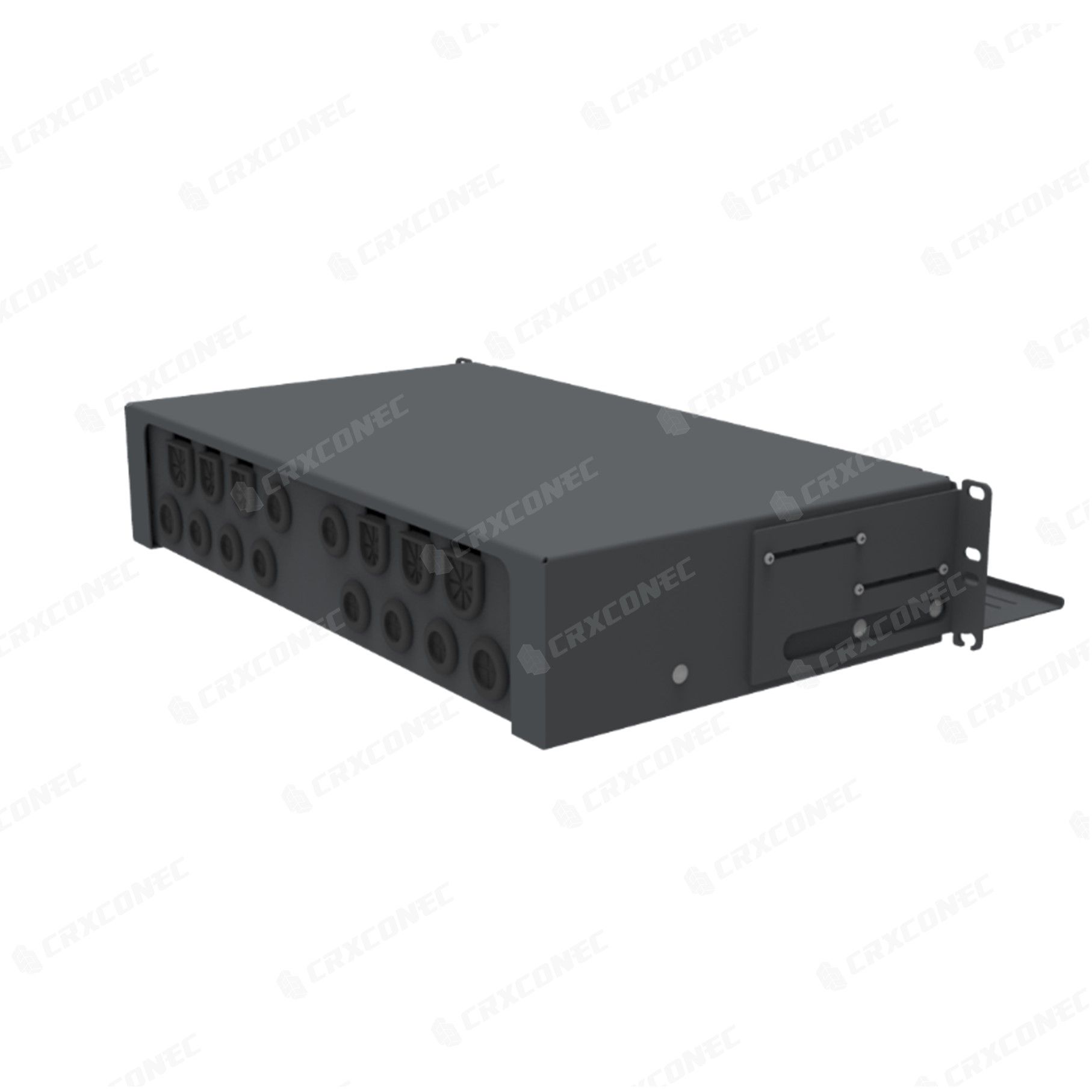 2U High Density MF Series Fiber Panel With Large Hole Support Bar ...
