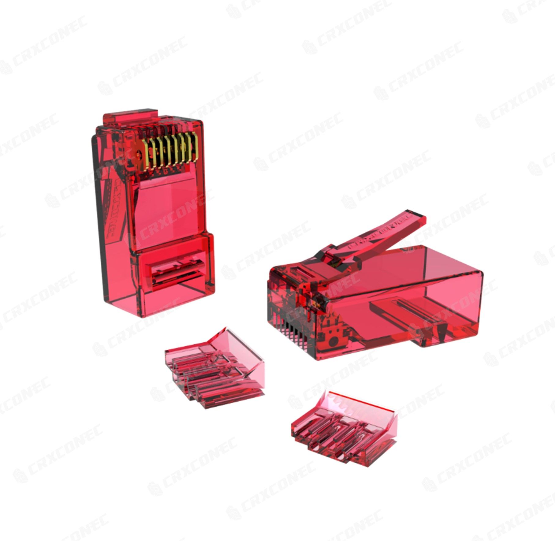 Lite Red Cat6 UTP RJ45 Connector With Insert 6 Up/ 2 Down | Advanced ...